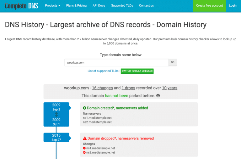 How To Quickly View Your Dns History For Free A Mx Ns Txt Etc