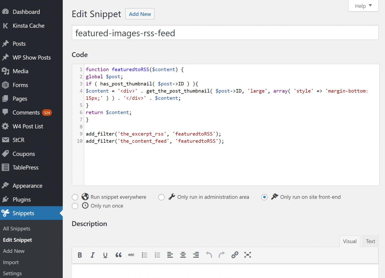 How to Show Featured Image in WordPress RSS Feed