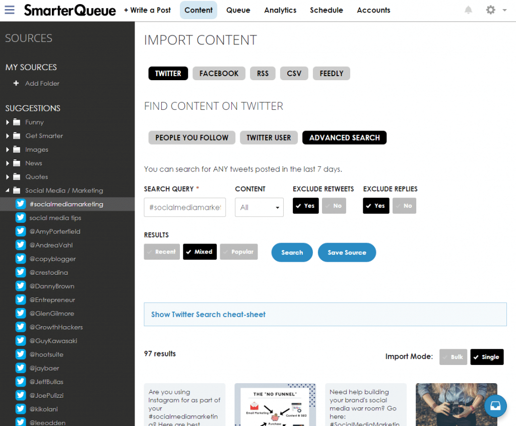 SmarterQueue review - Best Edgar and Buffer alternative
