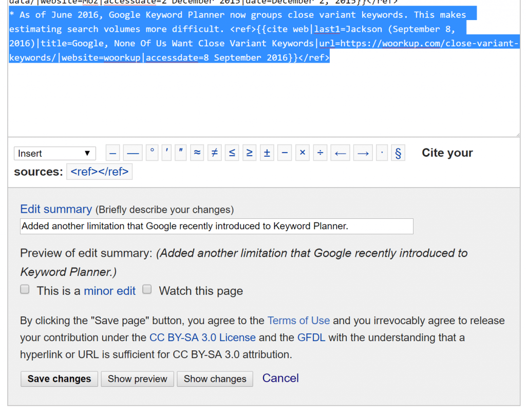 How to add Wikipedia references for a website (few simple steps)