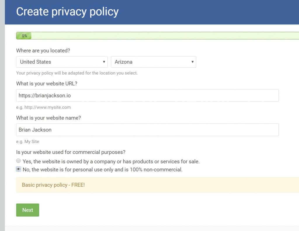 WebsitePolicies.com - Quickly Generate Free Website Policies