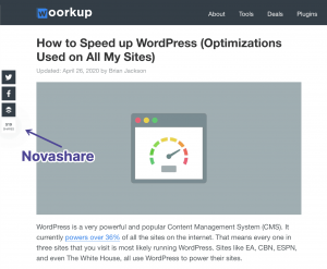 Introducing Novashare - A blazing fast WordPress social sharing plugin
