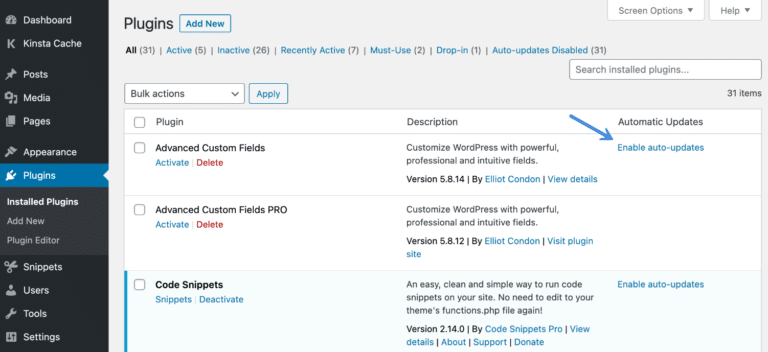 How to disable automatic updates in WordPress (core, plugins, themes)