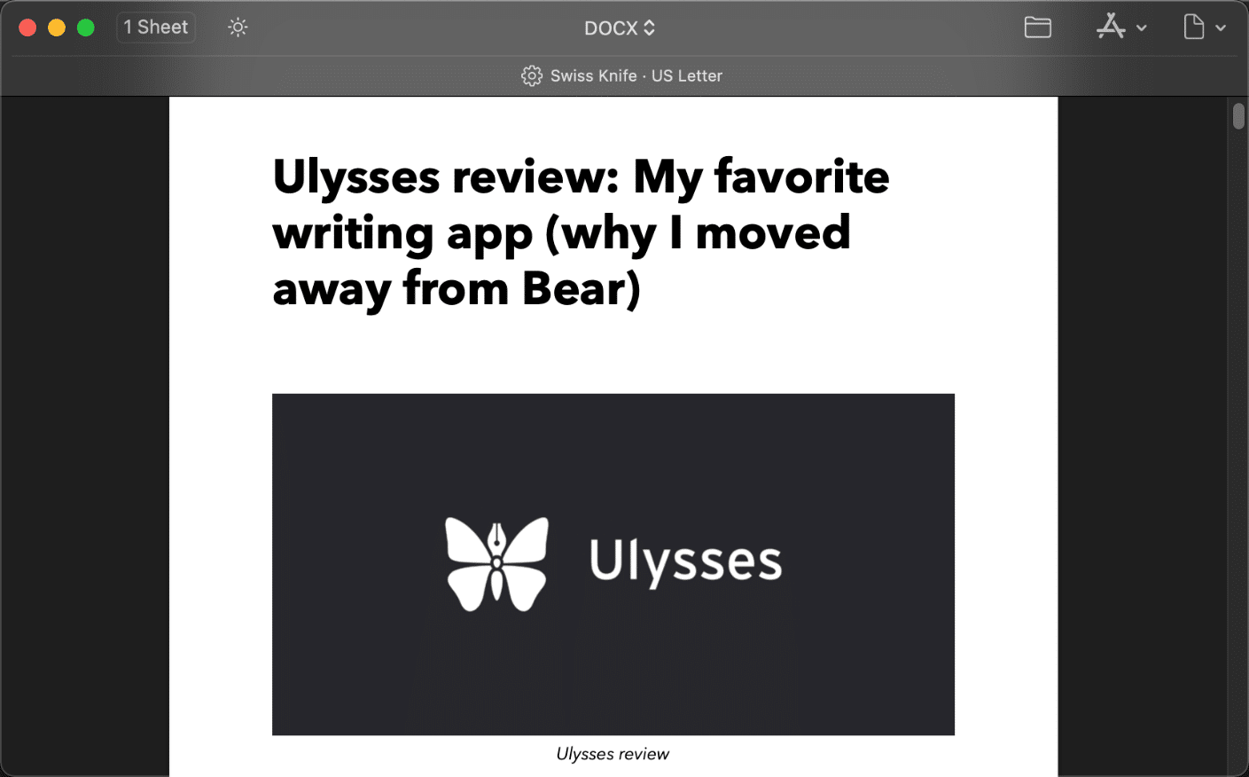 Ulysses review: My favorite writing app (why I moved away from Bear)